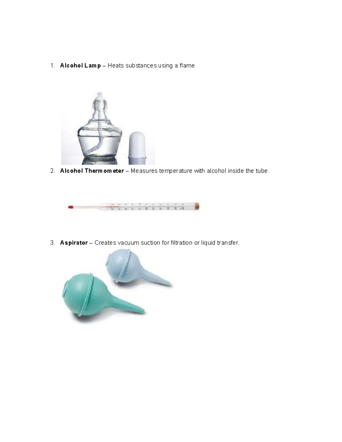 Lab Equipment Overview: Functions and Uses in Experiments - Studocu