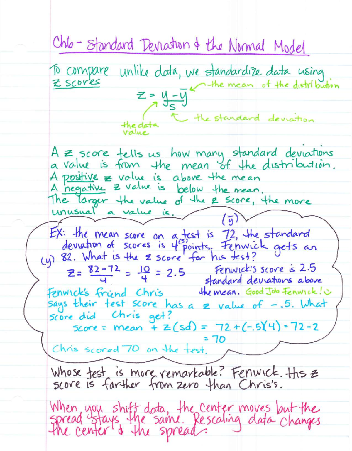 CH 6 Normal Model Notes - Key Concepts and Insights - Studocu
