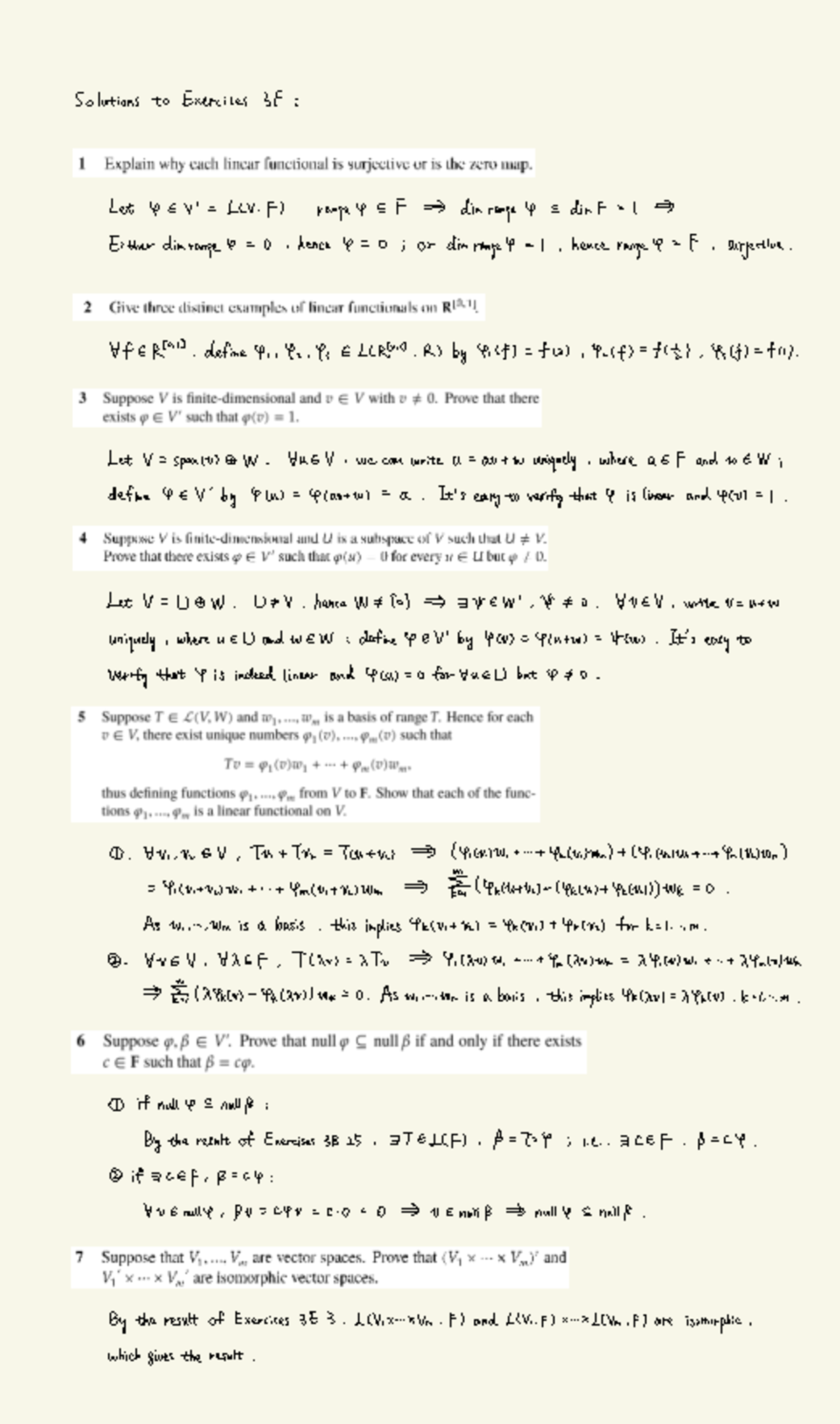 Solutions to Exercises 3F - Linear Algebra Concepts and Applications ...