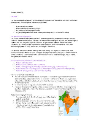 A Level Politics - Global Politics Essay Plans (30 marks) - A Level ...