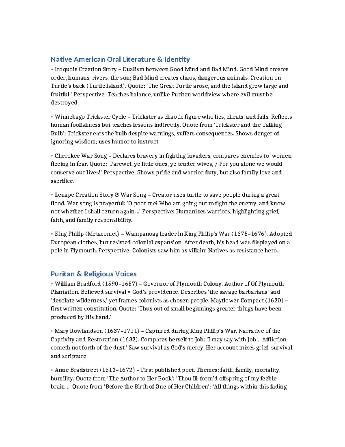 Native American Oral Literature: Iroquois Creation & Cultural ...