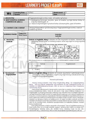 PE - 4 Football Module - LESSON 3 : FOOTBALL Learning Objectives 1 ...