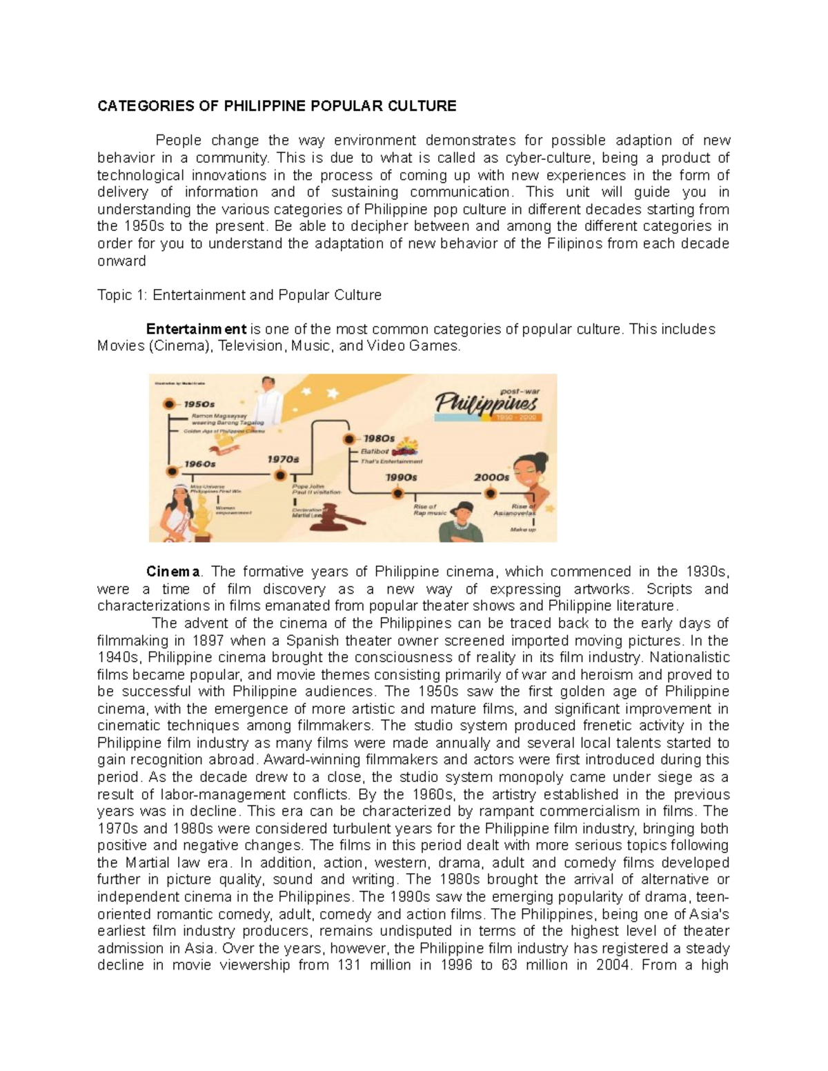 Exploring Categories of Philippine Pop Culture: Trends & Evolution ...