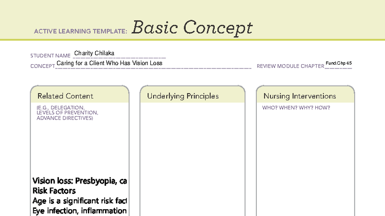 ACTIVE LEARNING TEMPLATE: Caring for Clients with Vision Loss - Fund ...