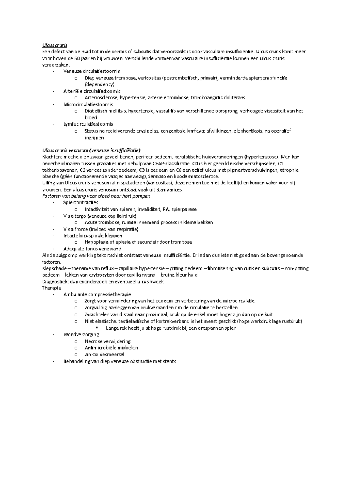Ulcus Cruris: Inzichten in Oorzaken, Symptomen en Behandelingen ...