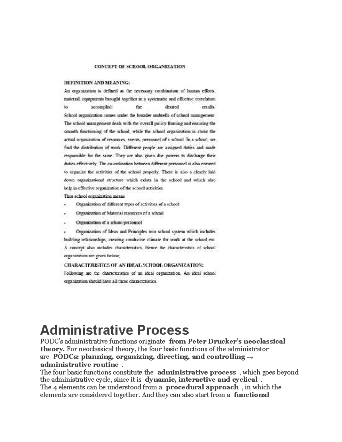 EMA 411 Administrative Processes: Understanding PODC Functions - Studocu
