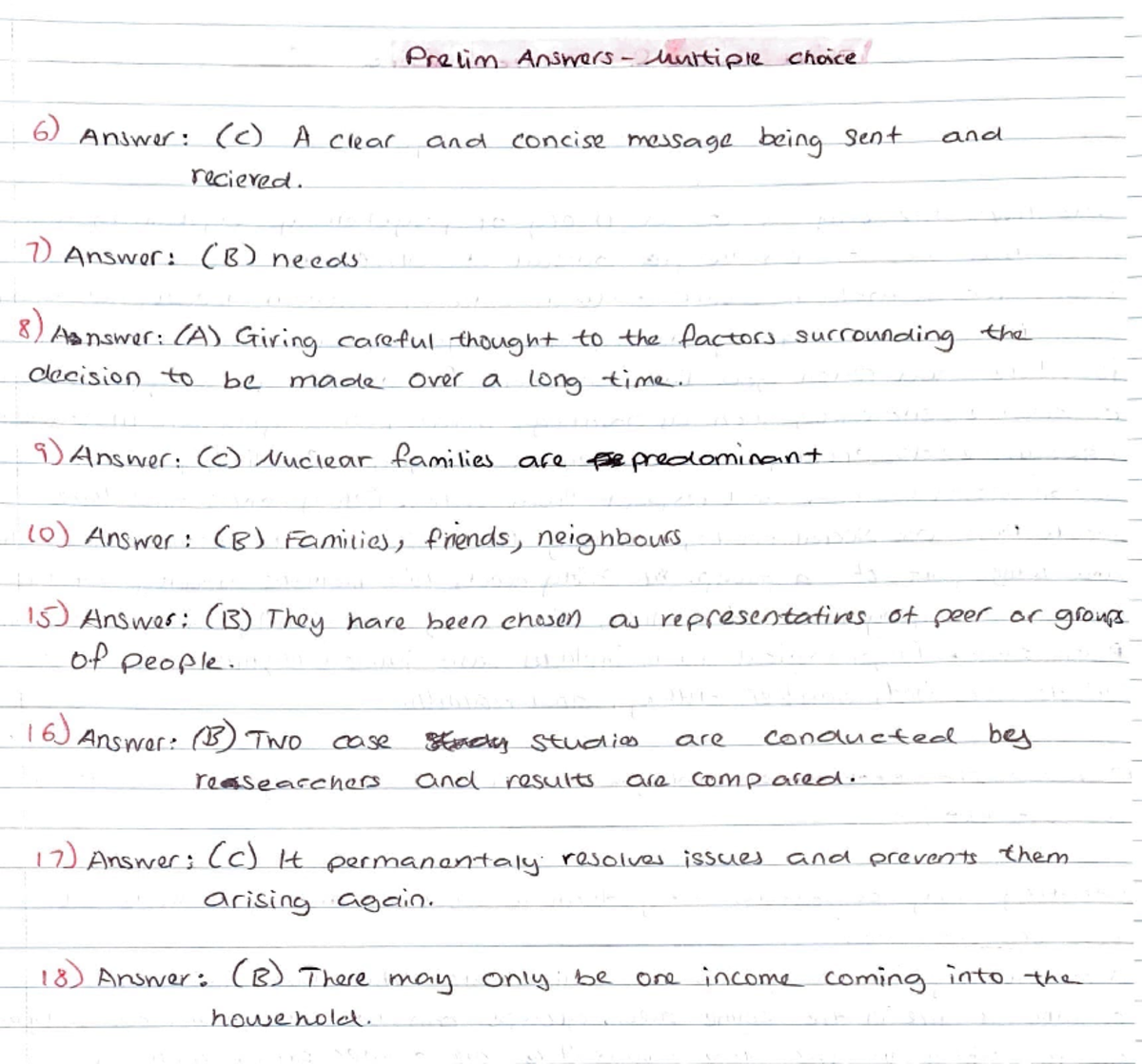 Prelim Practice Questions - Multiple Choice, Short Answer & Extended ...