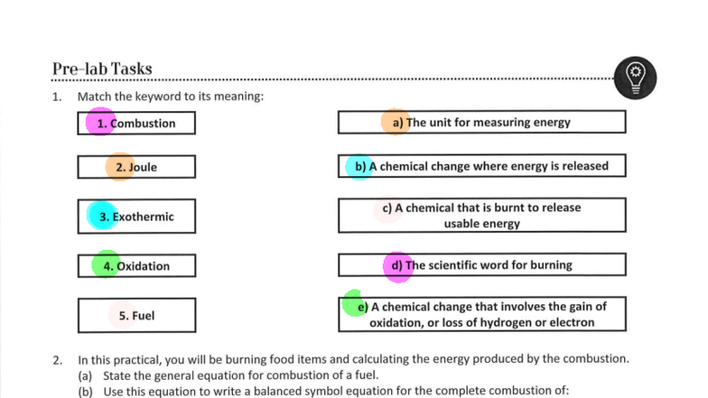 Calorimetry Tasks - Practice Questions for BTEC National Applied ...