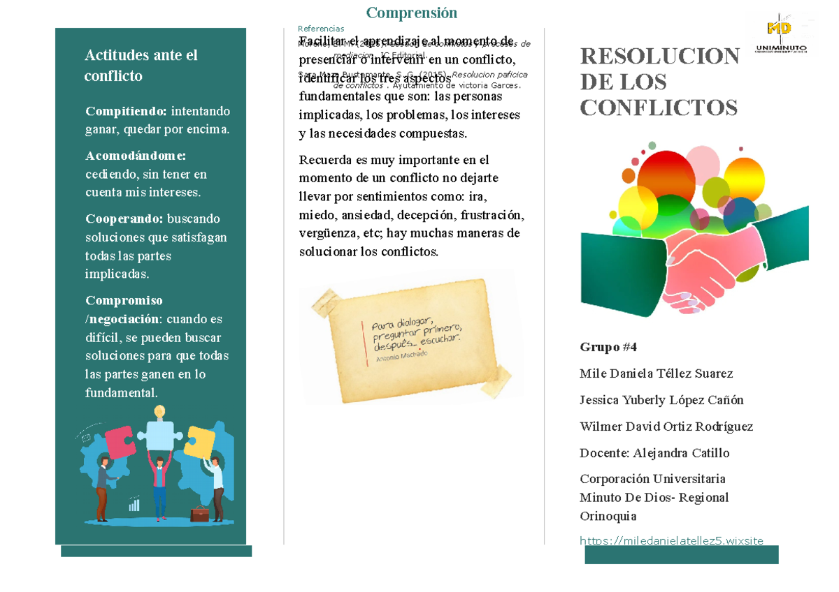 Guía para la Resolución de Conflictos - Grupo # - Corporación ...
