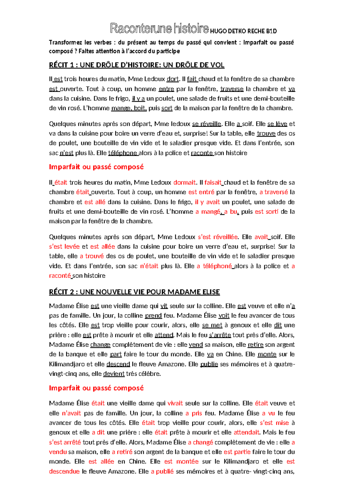 - raconter-une-petite-histoire word - HUGO DETKO RECHE B1D Transformez ...
