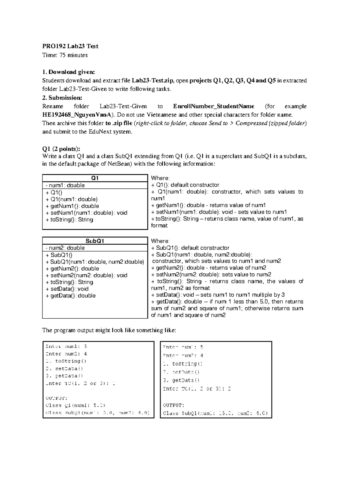 15 08 2024 PRO-Lab23-De1 - PRO1 9 2 Lab 23 Test Time: 75 minutes 1 ...