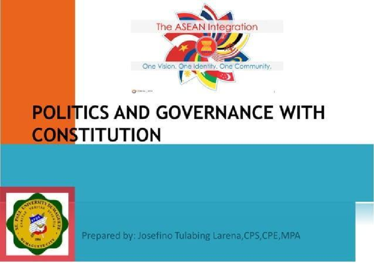 ASEAN Integration: Politics & Governance Overview - BSBA - Studocu