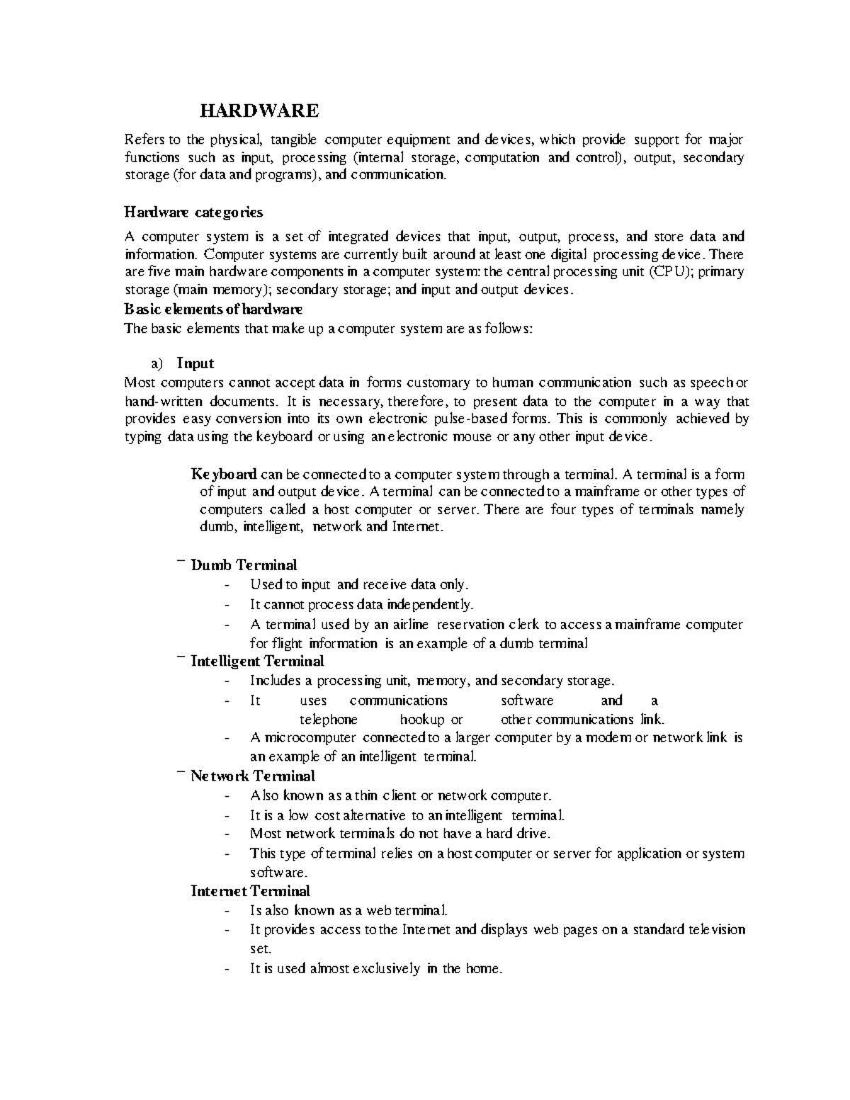Chapter 2: In-Depth Notes on Computer System Hardware Concepts - Studocu