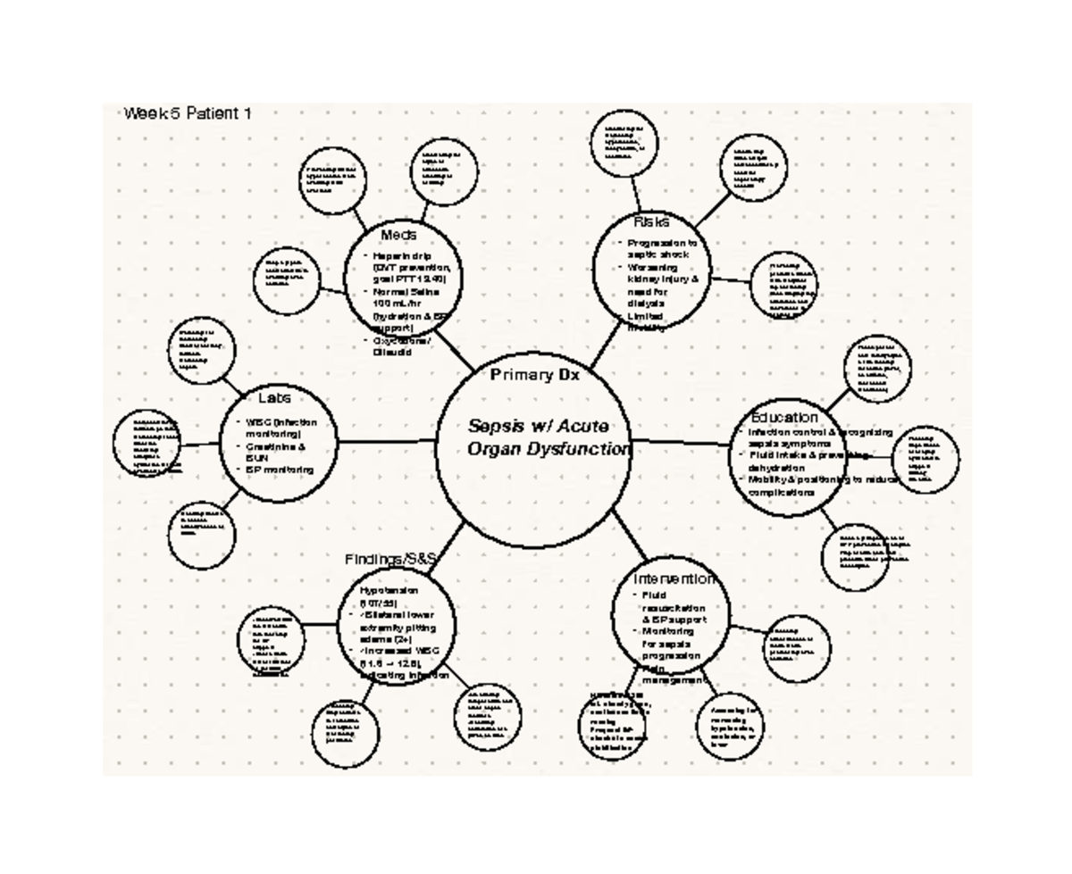 Concept Map: Sepsis Management and Patient Monitoring Strategies - Studocu