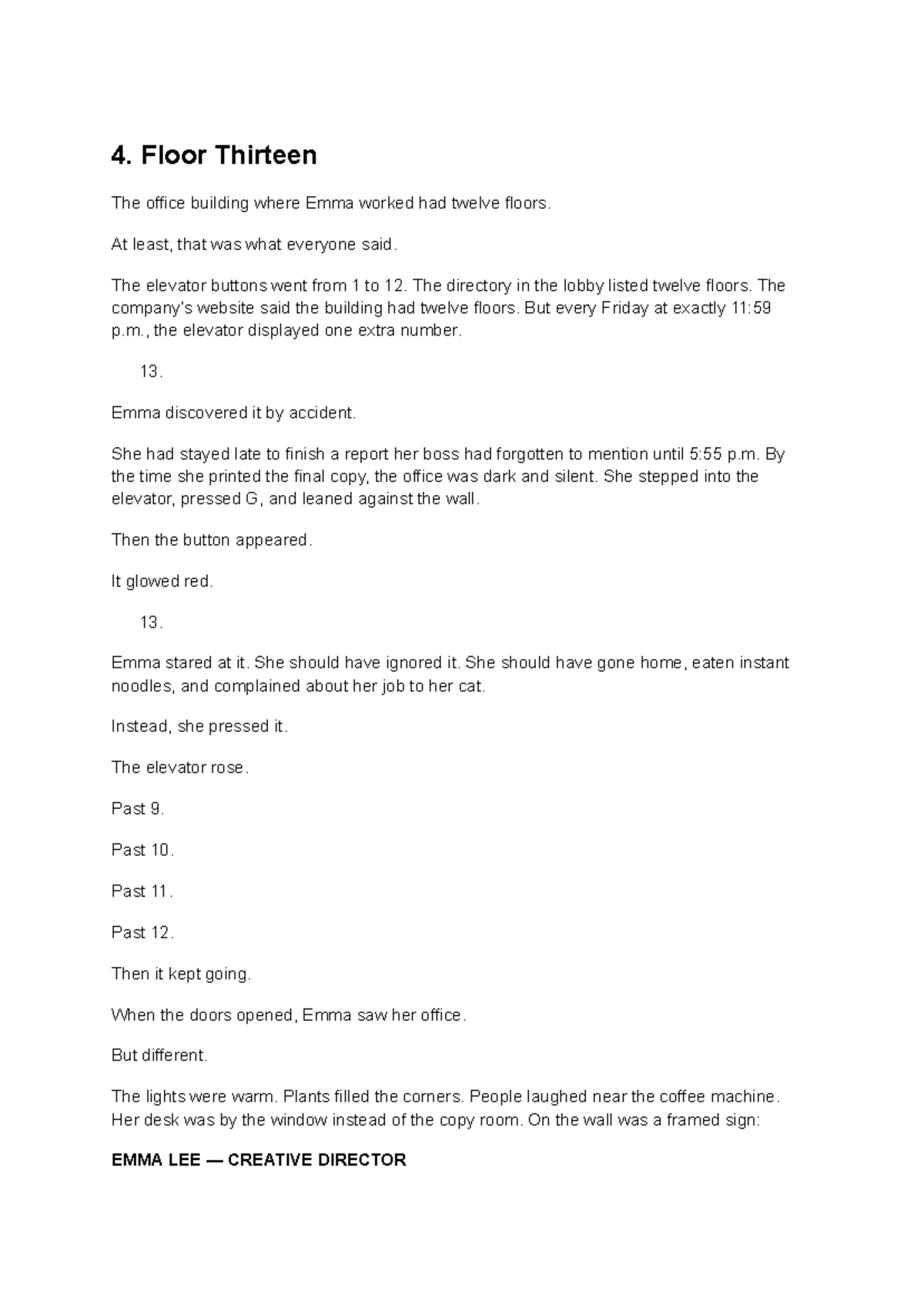 MKT QT - SEM 3 - HK 3 - Floor Thirteen: A Journey of Self-Discovery ...