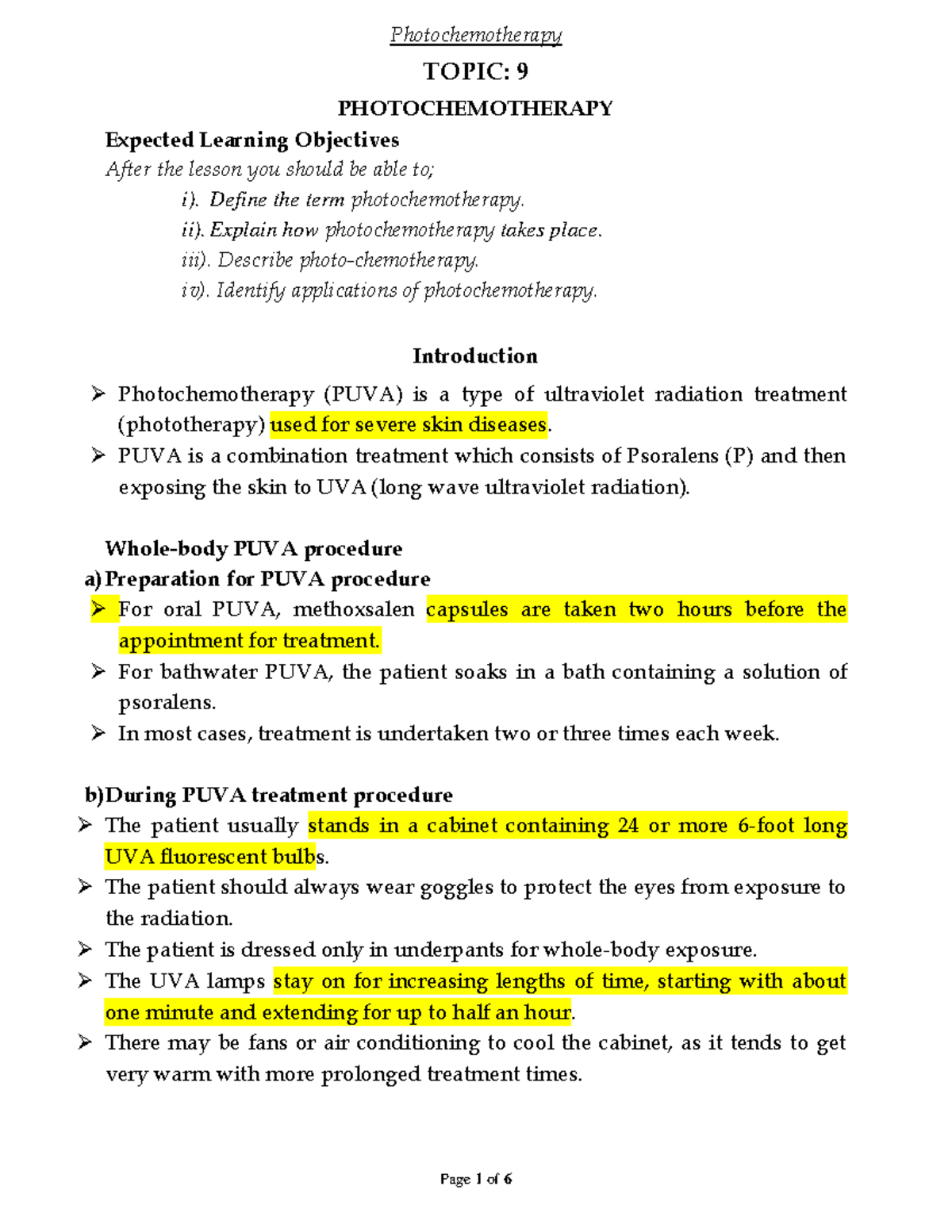 Week 9 Photochemotherapy: Understanding PUVA Treatment & Applications ...