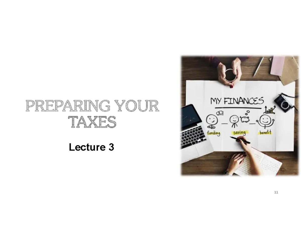 Lecture 3: Understanding Income Tax Principles and Preparation - Studocu