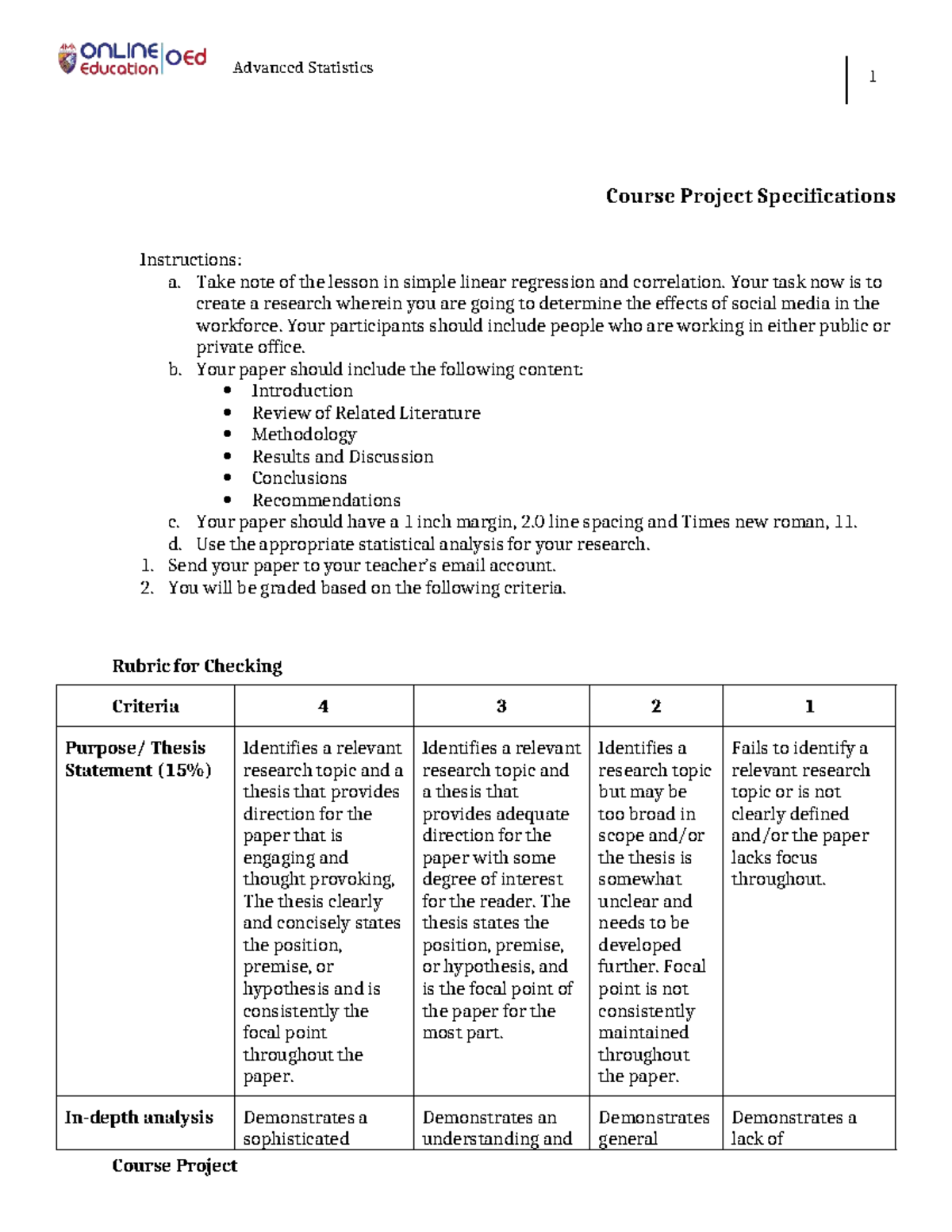 Advanced Statistics 1 Course Project: Social Media Impact Analysis ...