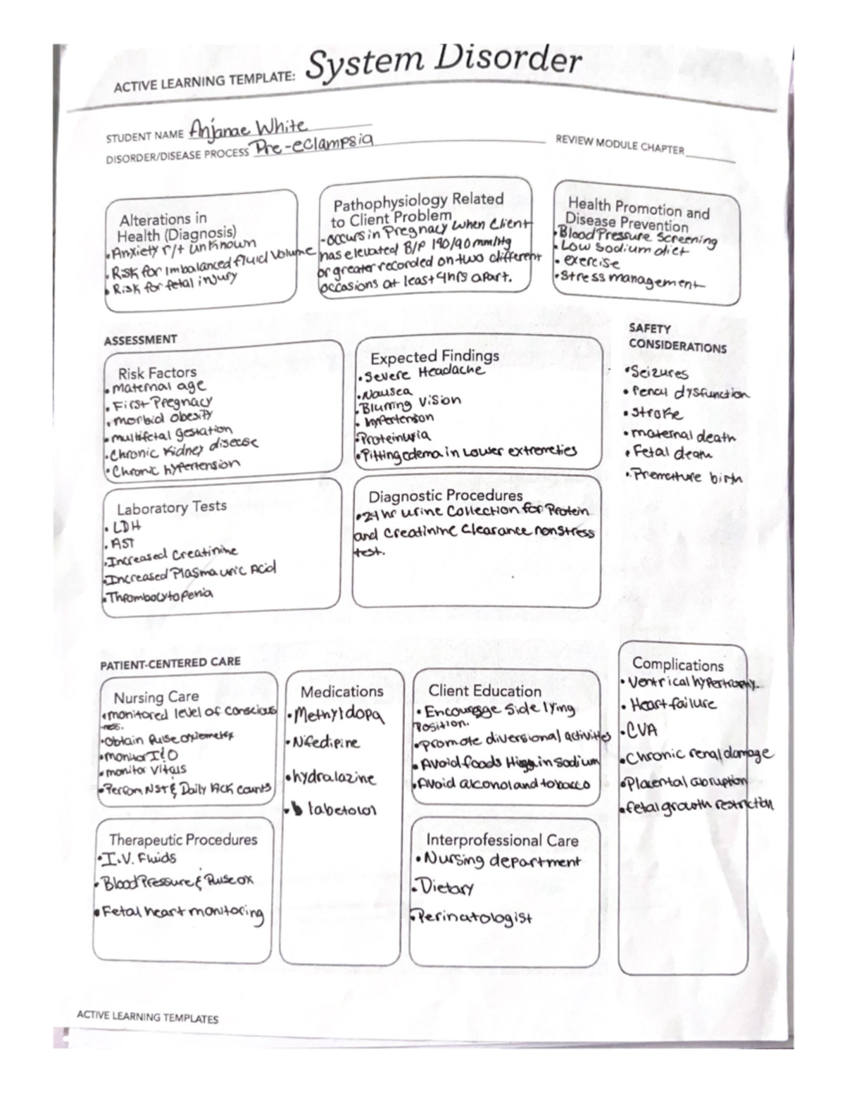 System Disorder - ATI Active Learning Template Overview - Studocu