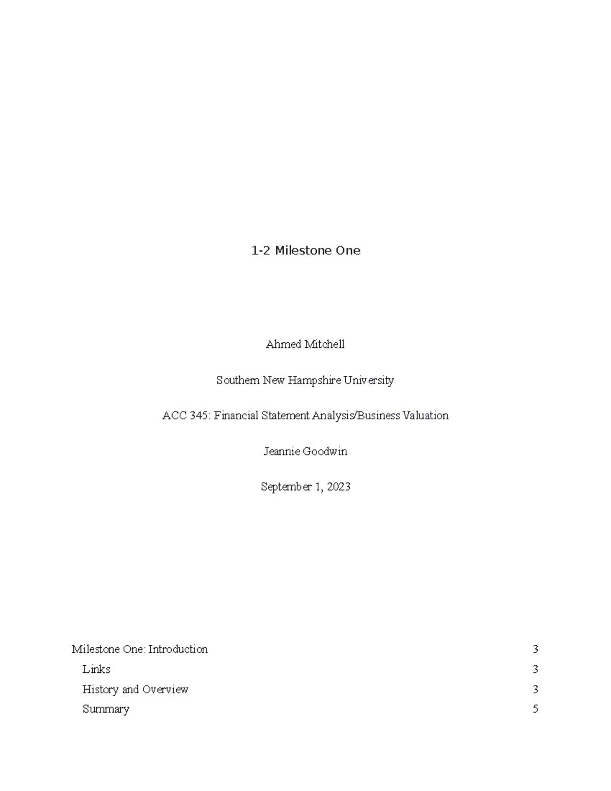 ACC 345 Milestone One: Financial Statement Analysis of JetBlue - Studocu