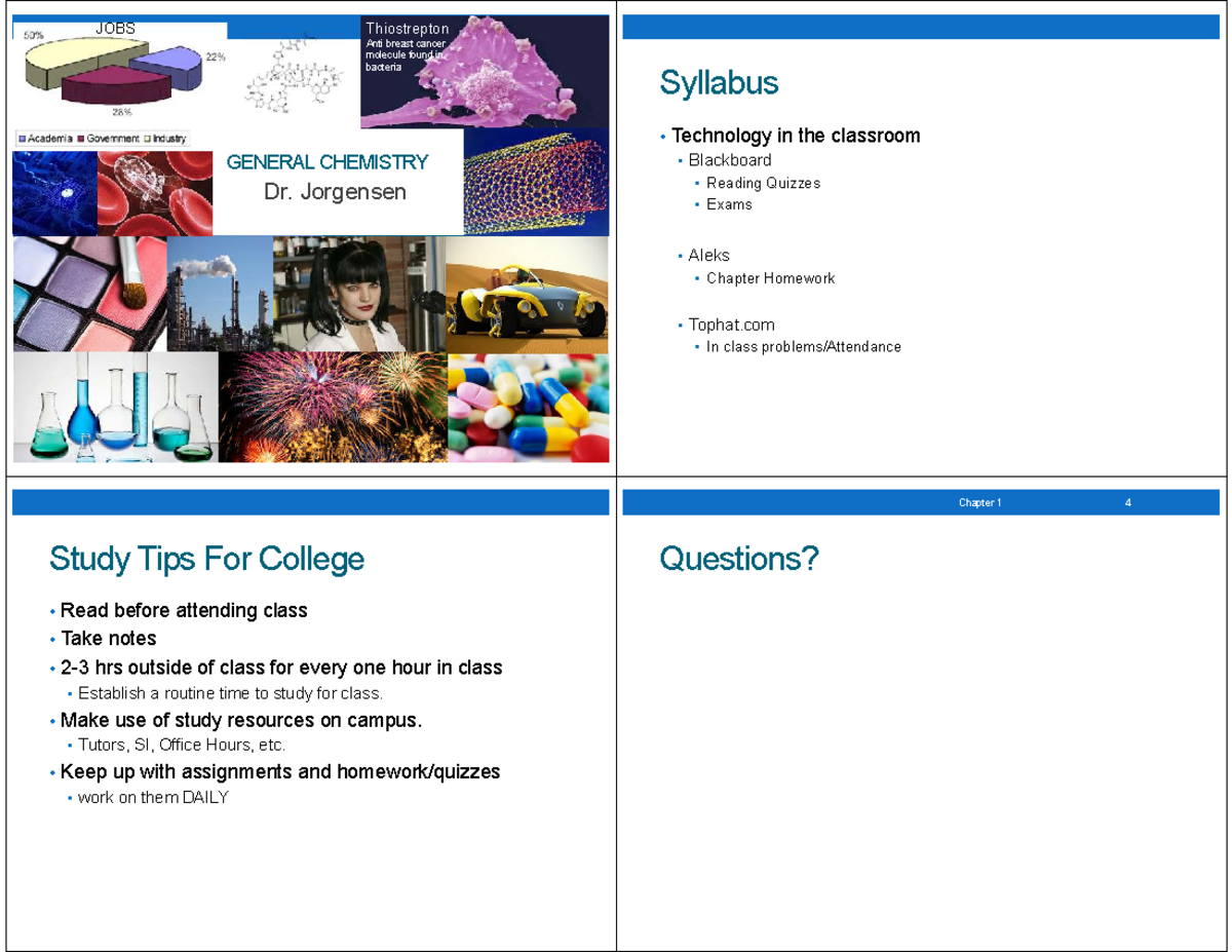 CHEM1311: Chapter 1 - Foundations of Chemistry & Matter Properties - Studocu