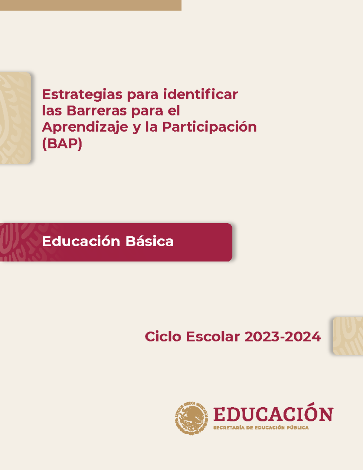 Estrategias BAP - Estrategias para identificar las Barreras para el Aprendizaje y la ...