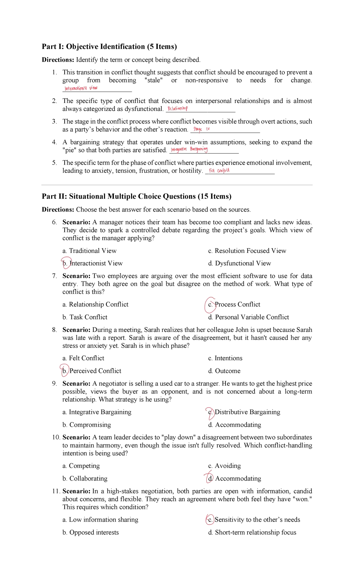 HBO MQ2 Final Exam: Understanding Conflict and Leadership Concepts ...