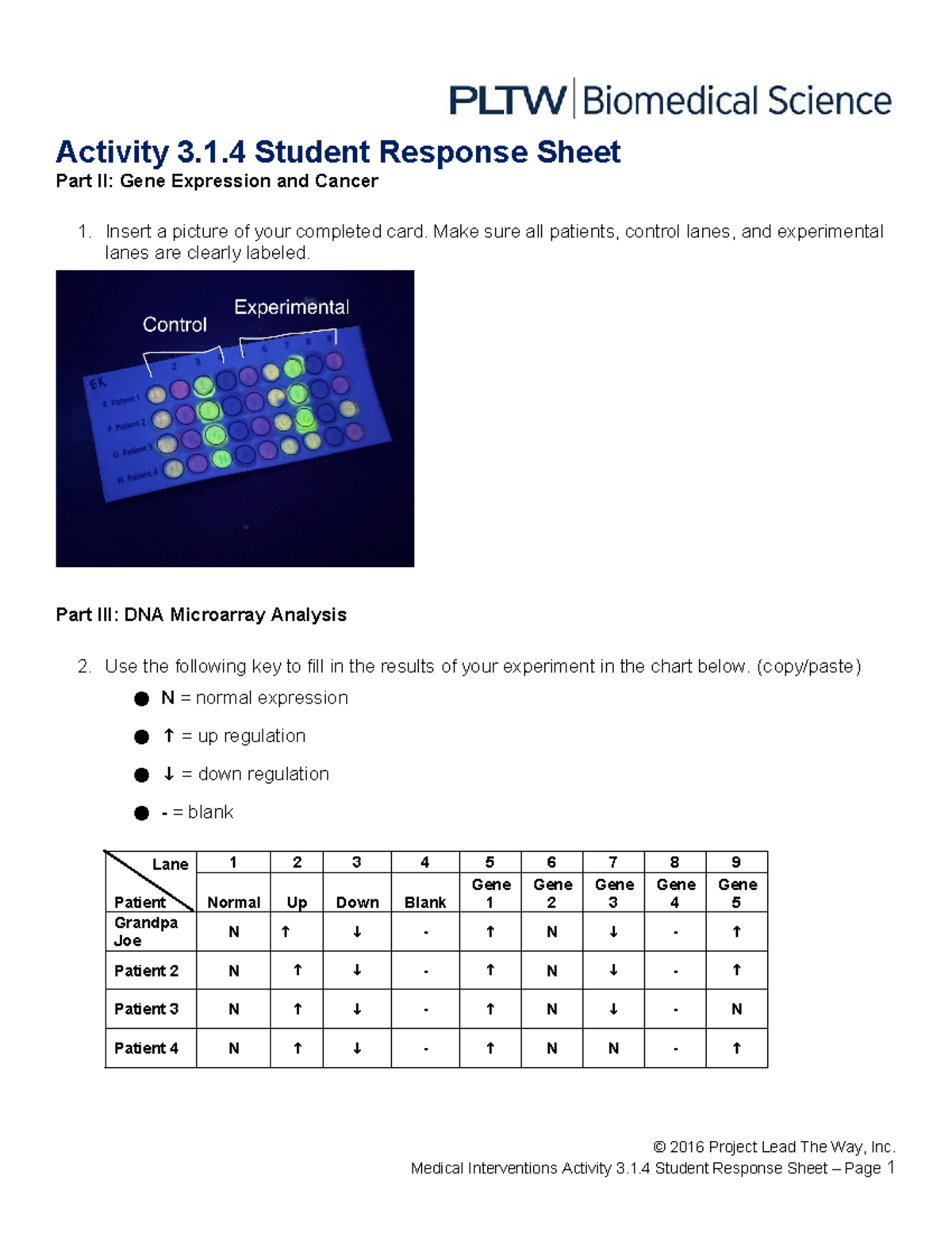 3.1.4 Student Response Sheet - Activity 3.1 Student Response Sheet Part ...