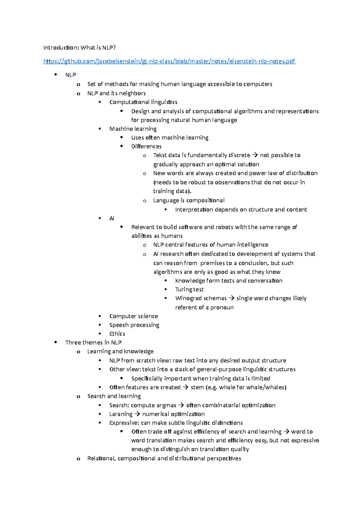 NLP - Overview of Natural Language Processing Principles and Methods ...