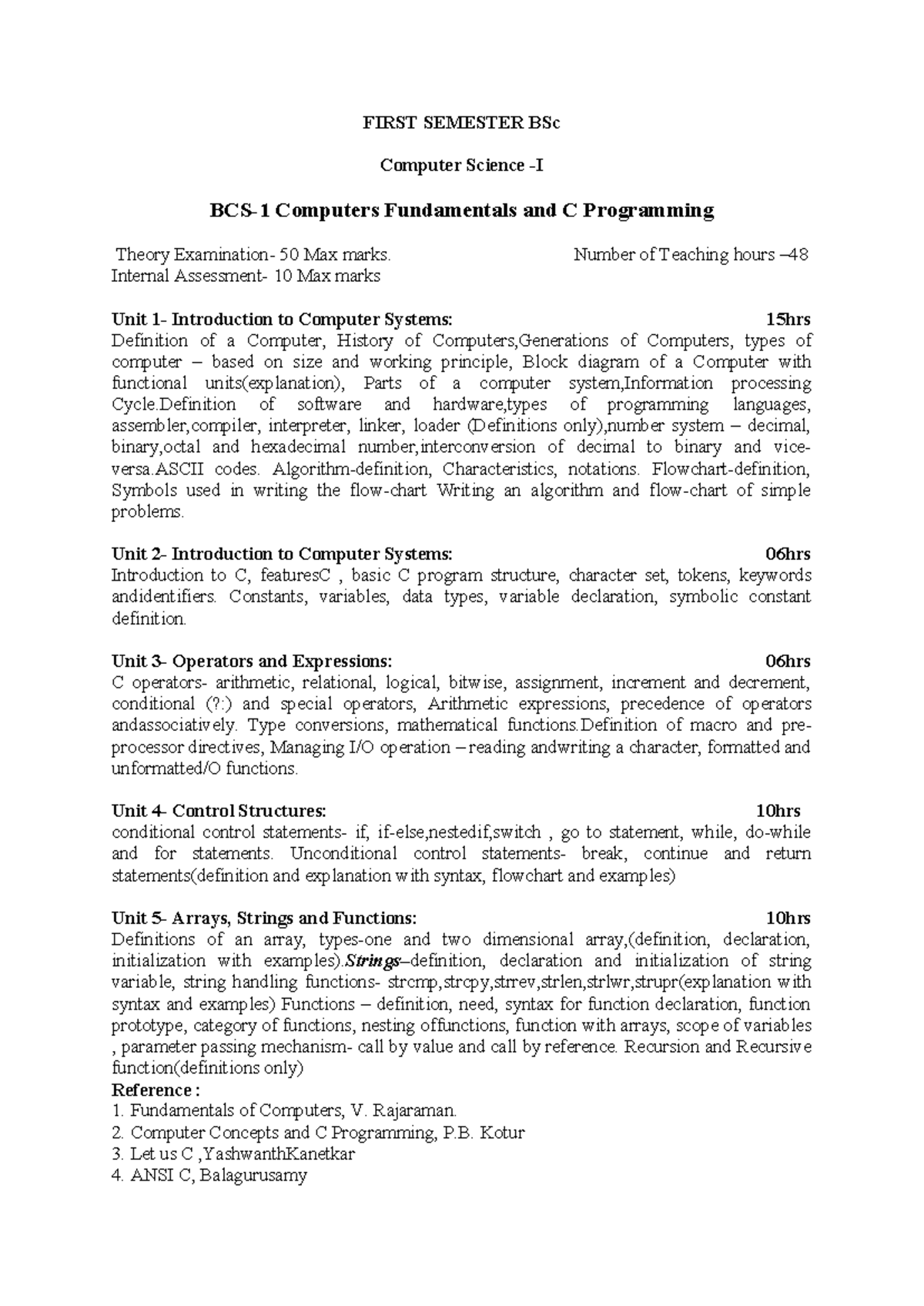 BCS-1: Intro to Computer Systems & C Programming Overview - Studocu