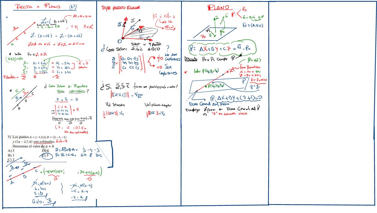 Recta y plano (R3) - Notas académicas sobre geometría - Studocu