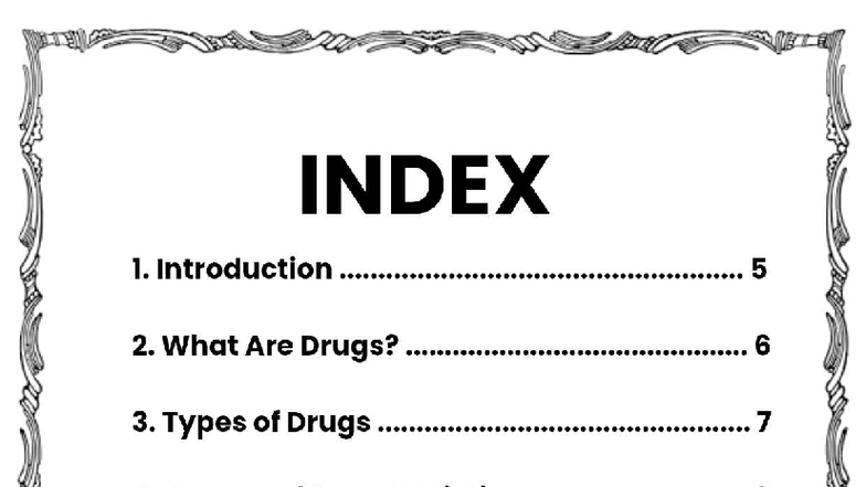 Investigatory Project on Drug Addiction - Class 12 Biology - Studocu