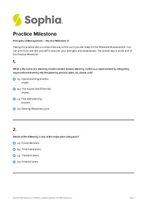 Sophia Principles of Management Unit 1 - 1 CONCEPT → Gaining Advantages ...