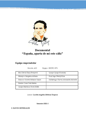 [Solved] las relaciones amorosas de Csar Vallejo con Mara Rosa Sandoval ...