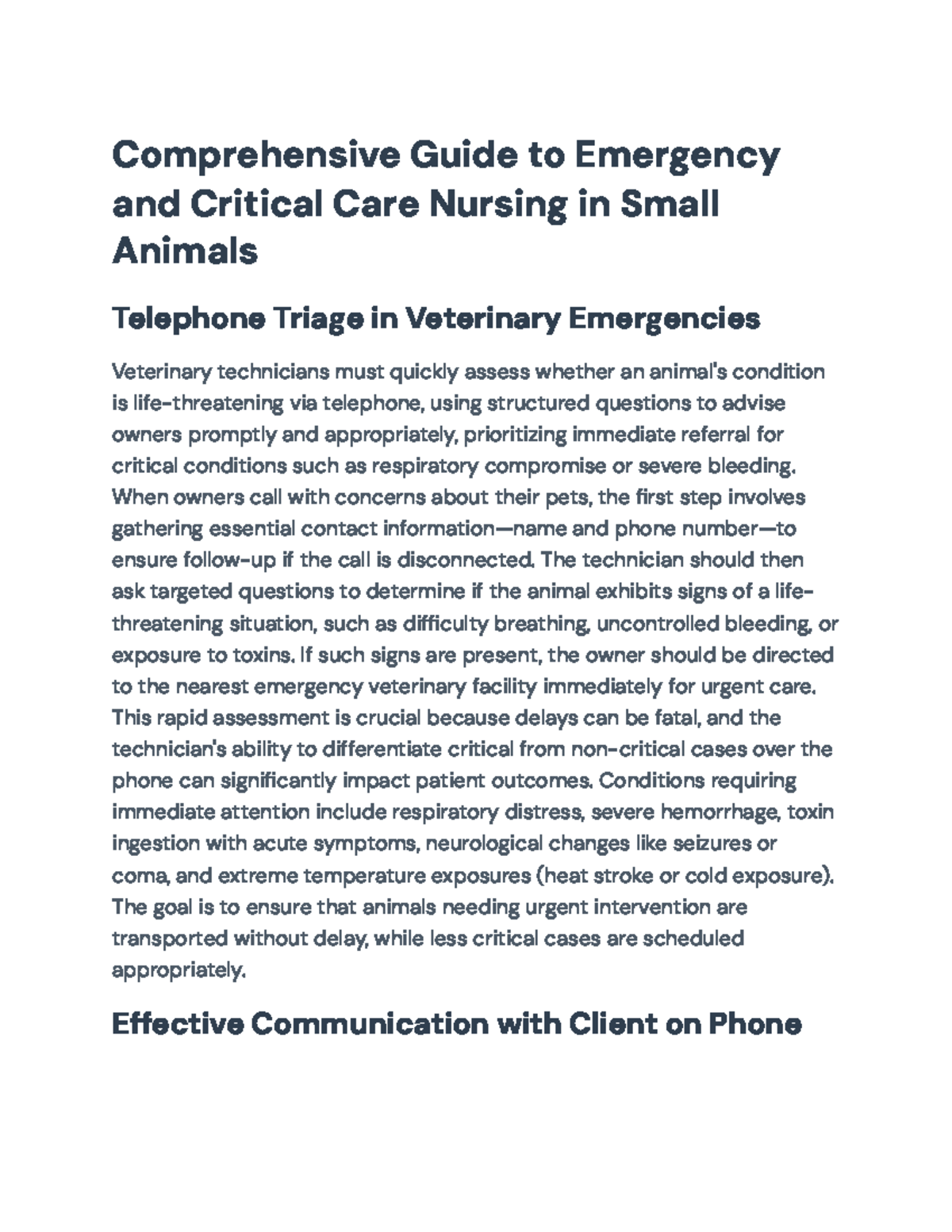 Comprehensive Guide to Emergency & Critical Care Nursing: Telephone ...