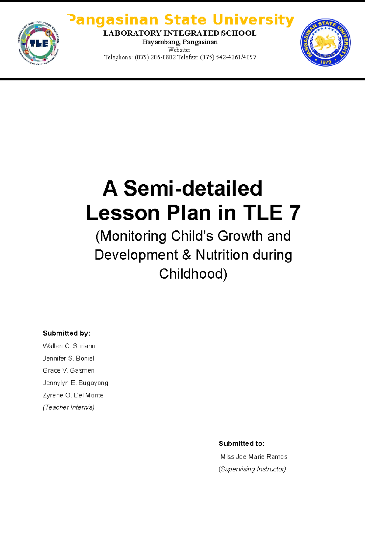 Learning materials/module for students - A Semi-detailed Lesson Plan in ...