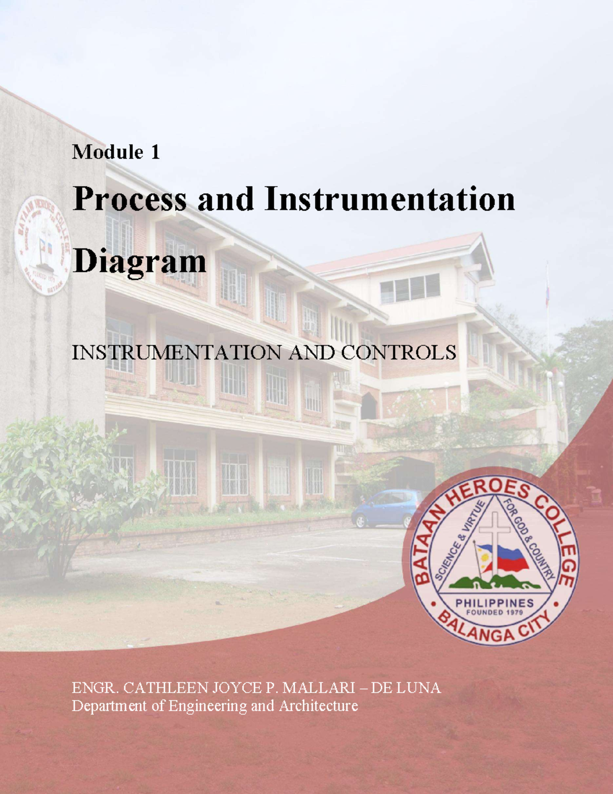 Module 1: Process and Instrumentation Diagram - Engr. C. J. P. M. De ...