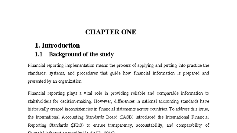 IFRS Implementation Assessment at Dashen Bank: Challenges & Insights - Studocu