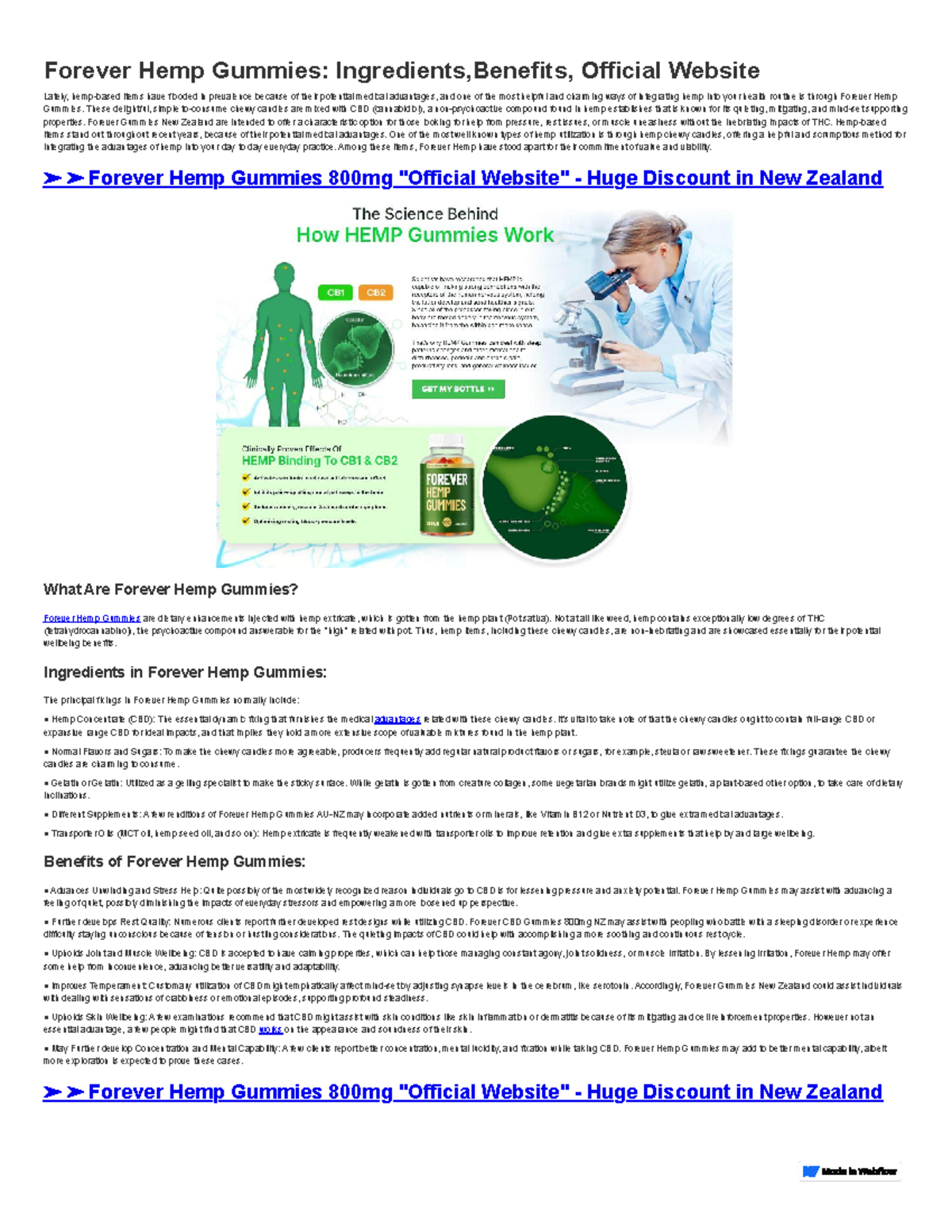 Forever Hemp Gummies: Ingredients & Benefits Overview - Studocu