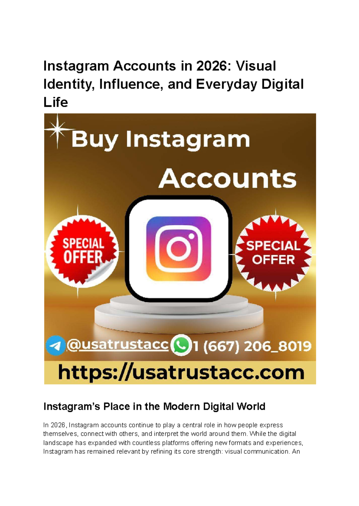 Instagram Accounts in 2026: Visual Identity & Cultural Impact - Studocu
