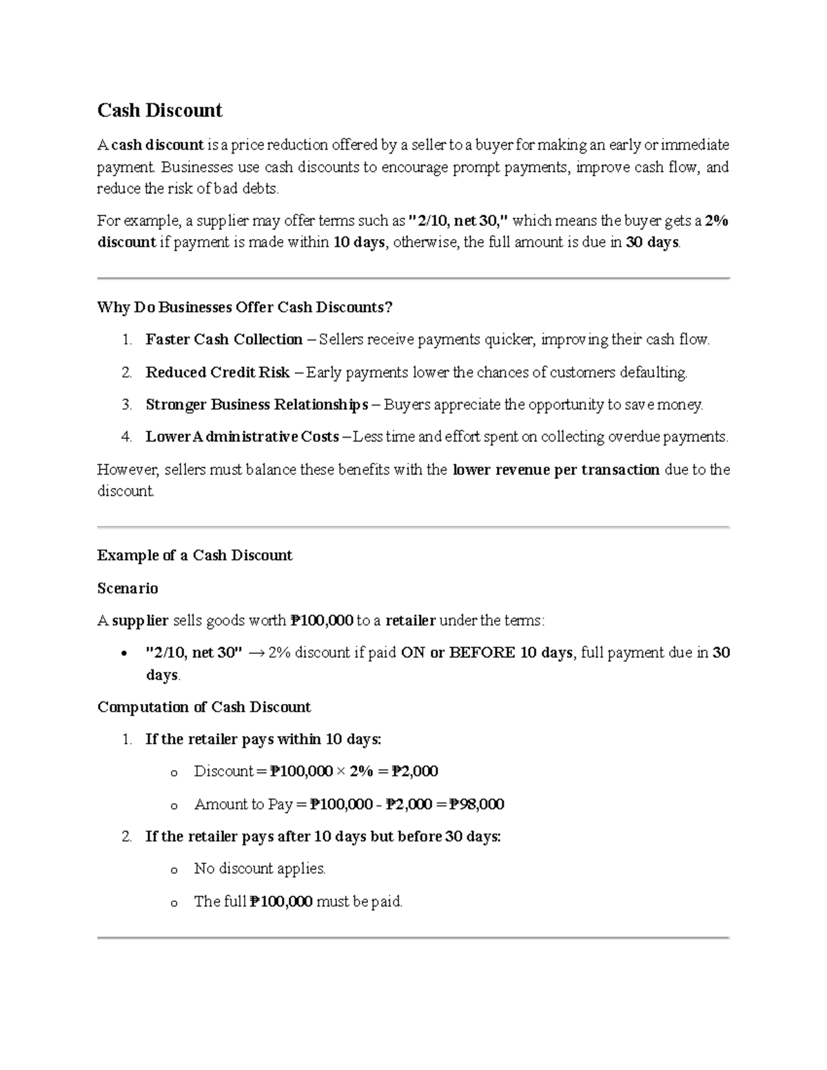 Cash Discount - Practice Problems & Examples for Better Understanding ...