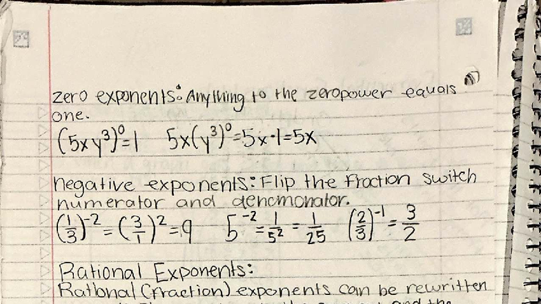 Math 101: Exponents, Factoring, and Rational Expressions Notes - Studocu