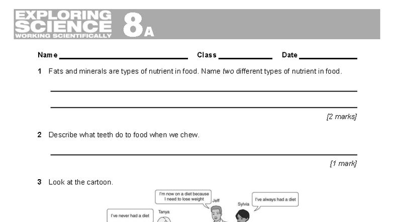 Year 8 Science 8A: Nutrients, Digestion, and Food Choices - Studocu