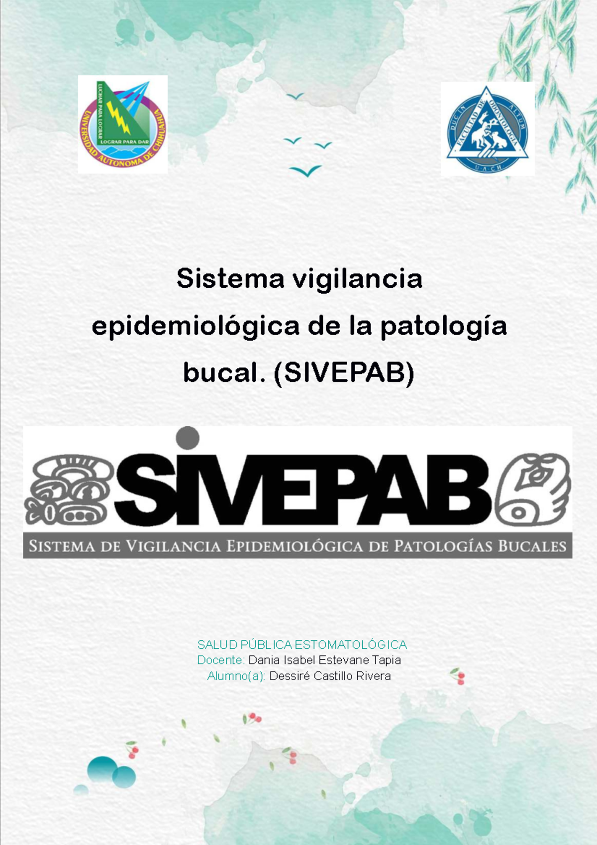 SIVEPAB: Vigilancia Epidemiológica de Patologías Bucales en Salud ...