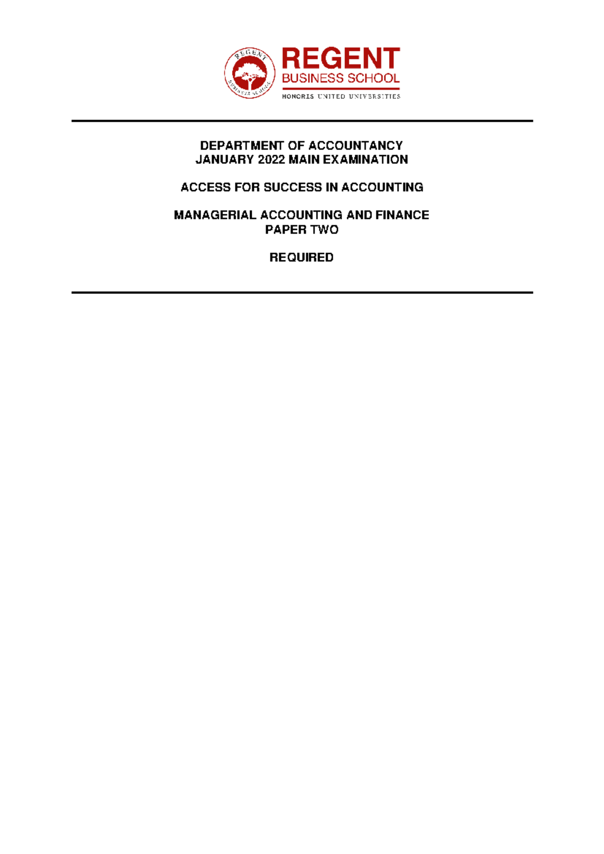 2021 MAF Final Exam Paper 2: Financial Analysis & Profitability - Studocu