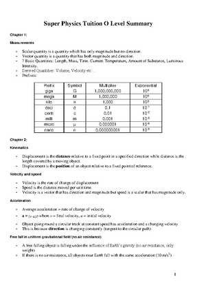 Physics formula sheet - For a levels - Cambridge International AS and A ...