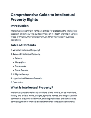 Intellectual Property - Study Notes & Assignments - Studocu