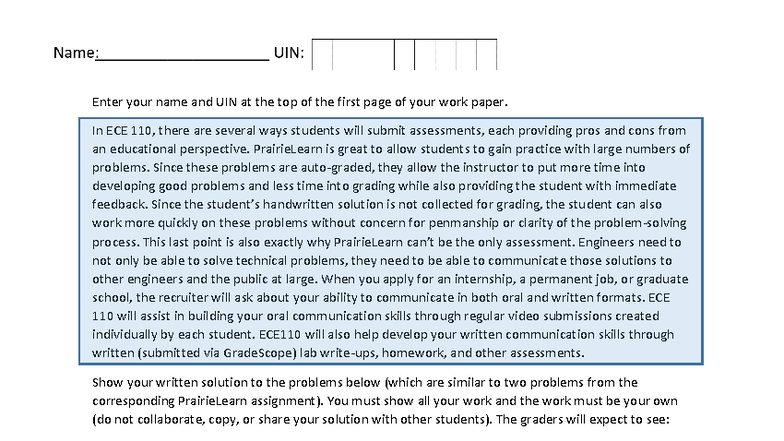 ECE 110 - Homework 12: Assessment Submission Guidelines - Studocu