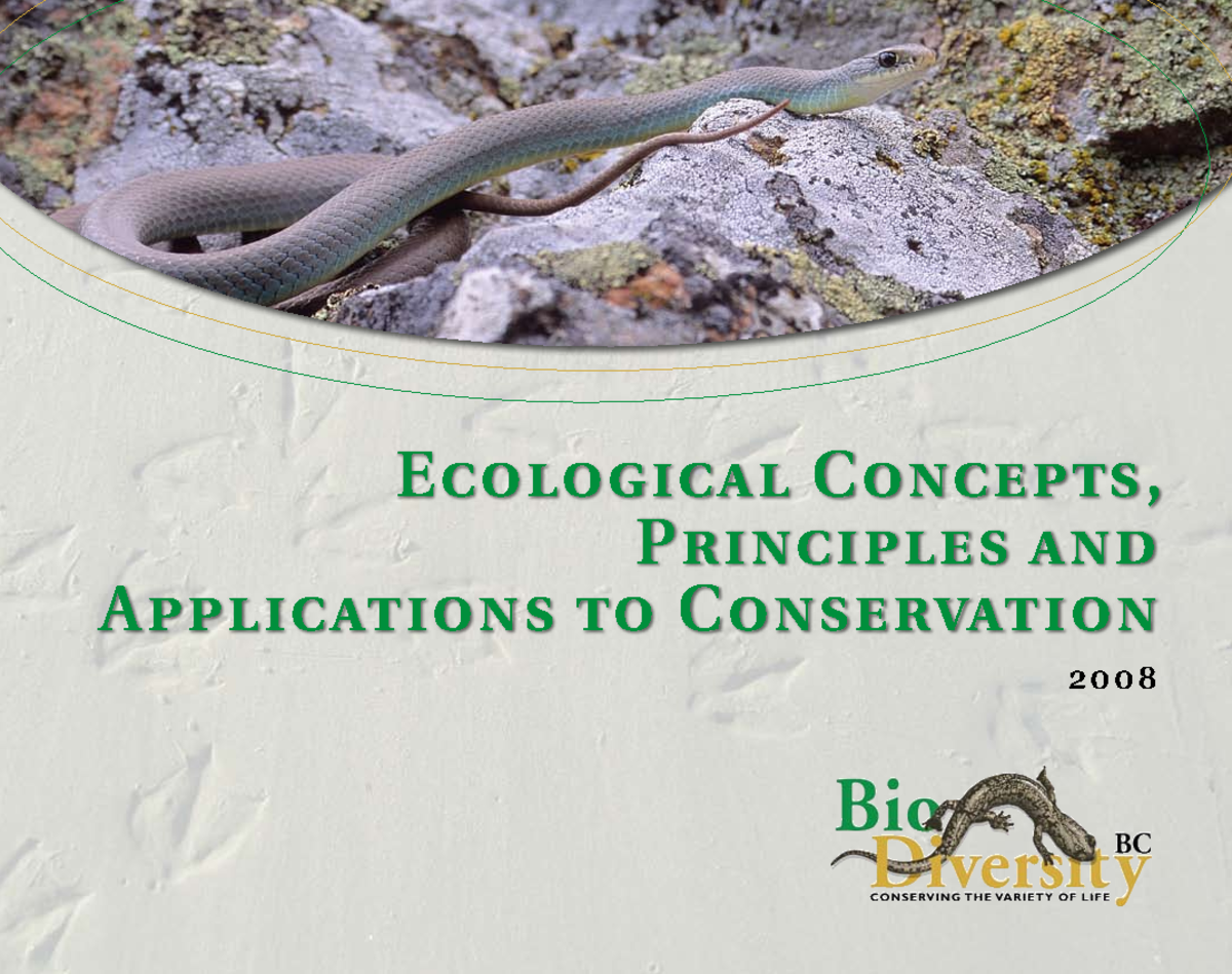 BBCPrinciples WEB - ecological work - Ecological Concepts, - Studeersnel
