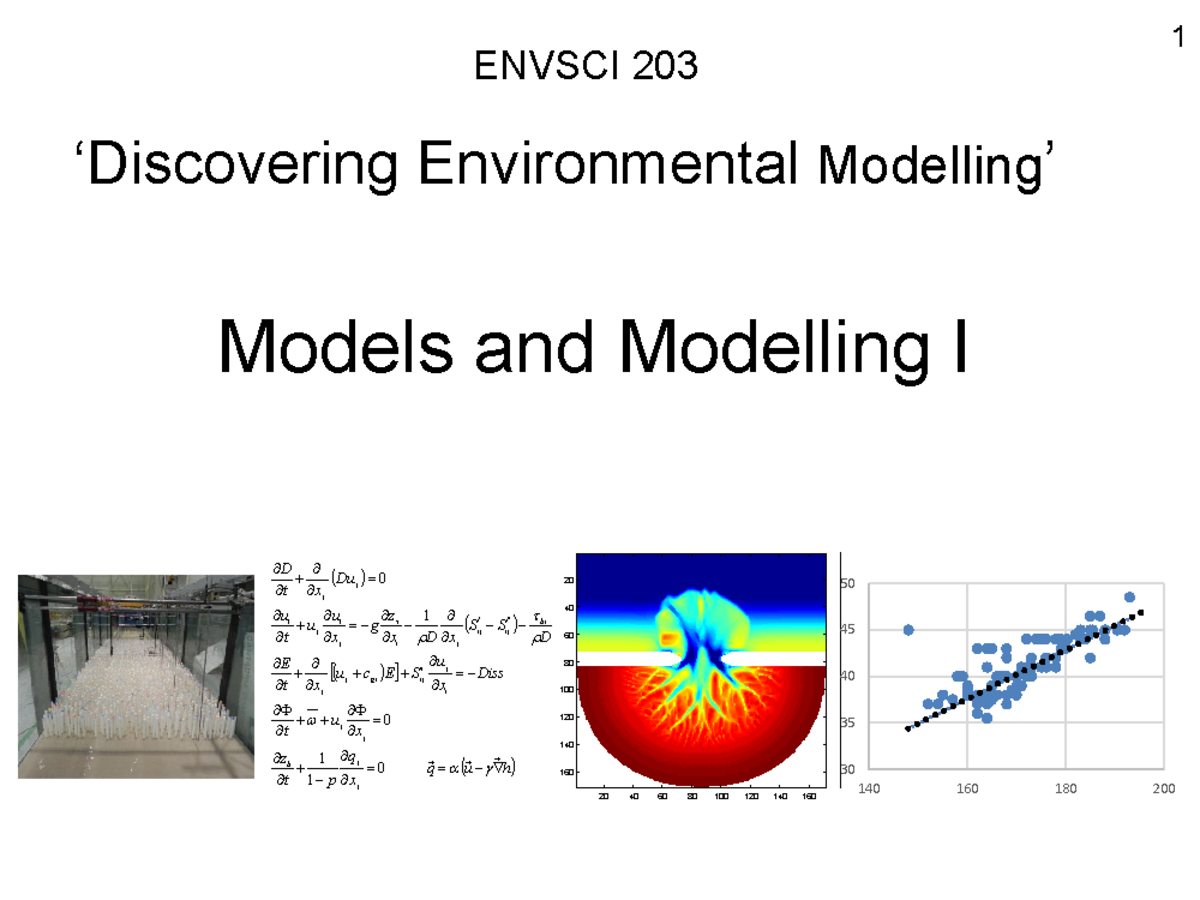 4 Models and Modelling I - Models and Modelling I ENVSCI 203 ...